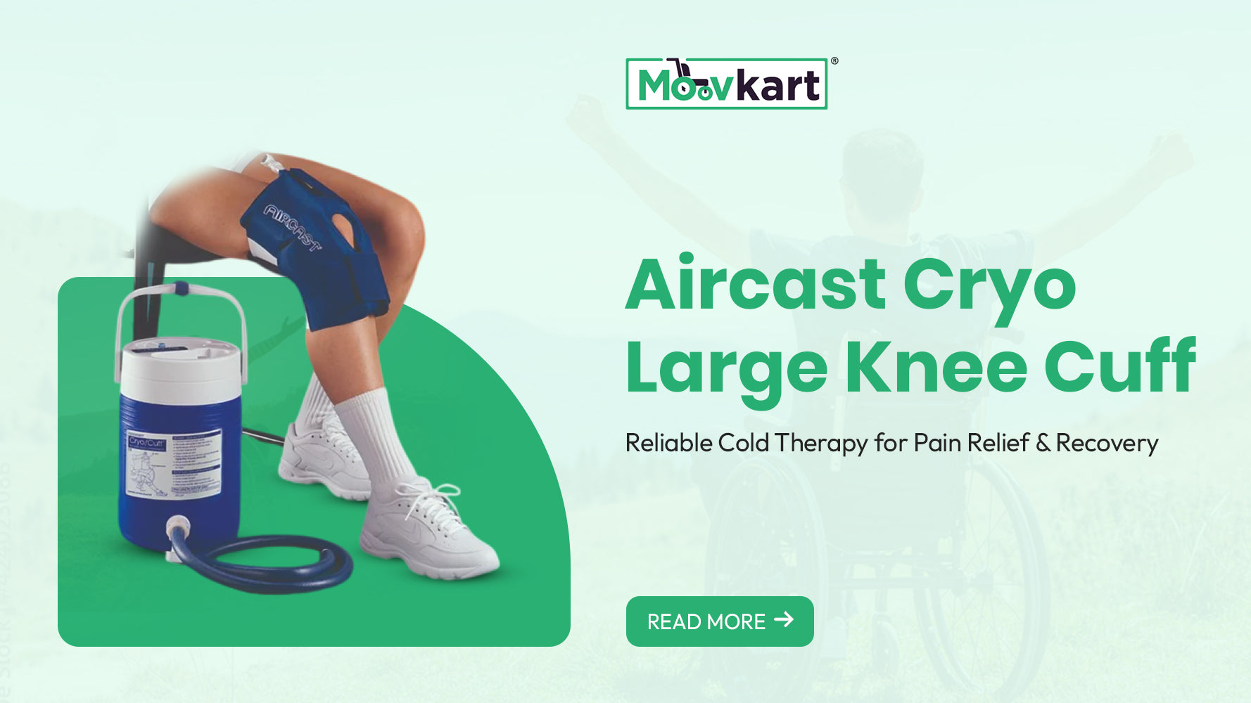 Aircast Cryo Large Knee Cuff for Targeted Cold Therapy Relief - Moovkart.com