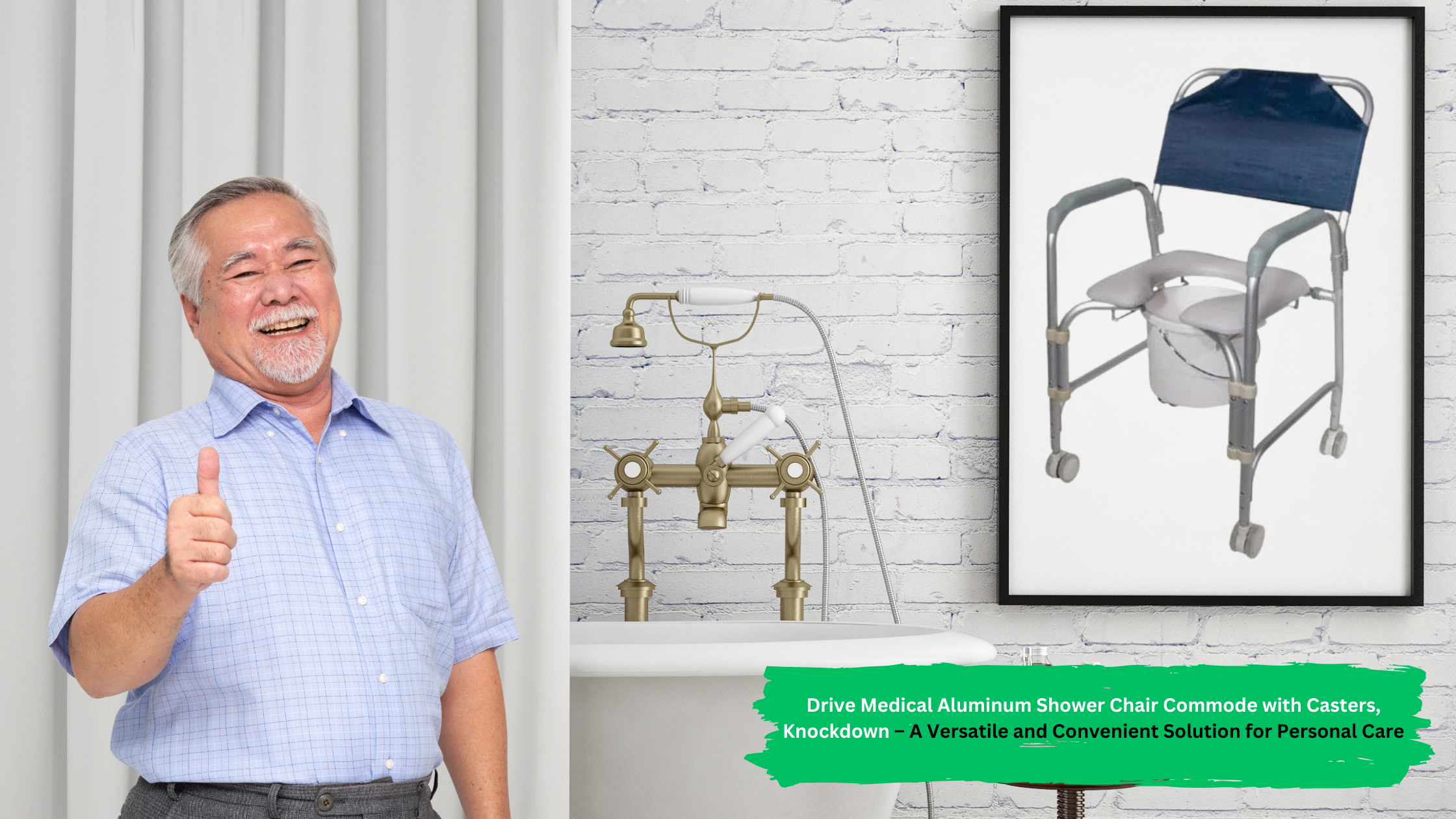 Drive Medical Aluminum Shower Chair Commode with Casters Knockdown ...