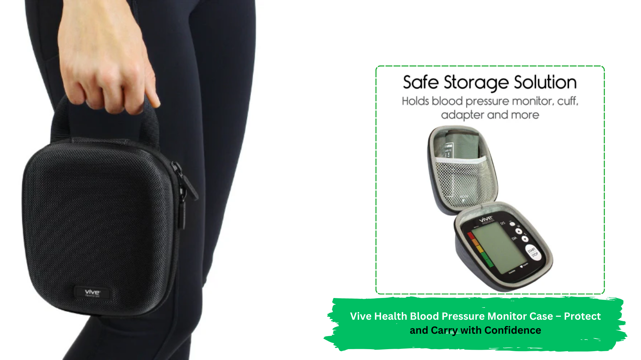 Vive Health Blood Pressure Monitor Case – Protect and Carry with Confi ...