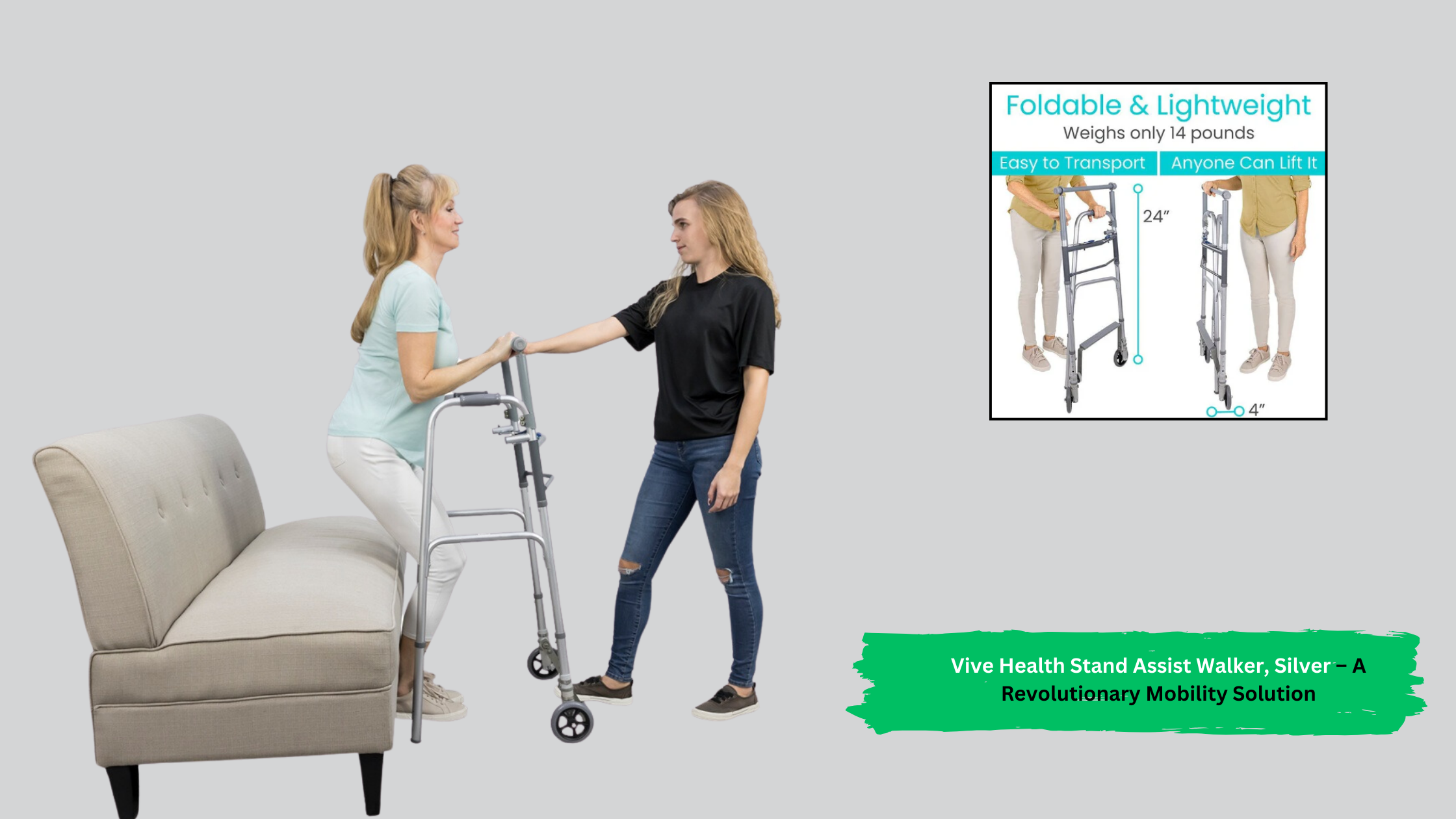 Vive Health Stand Assist Walker, Silver – A Revolutionary Mobility Sol ...