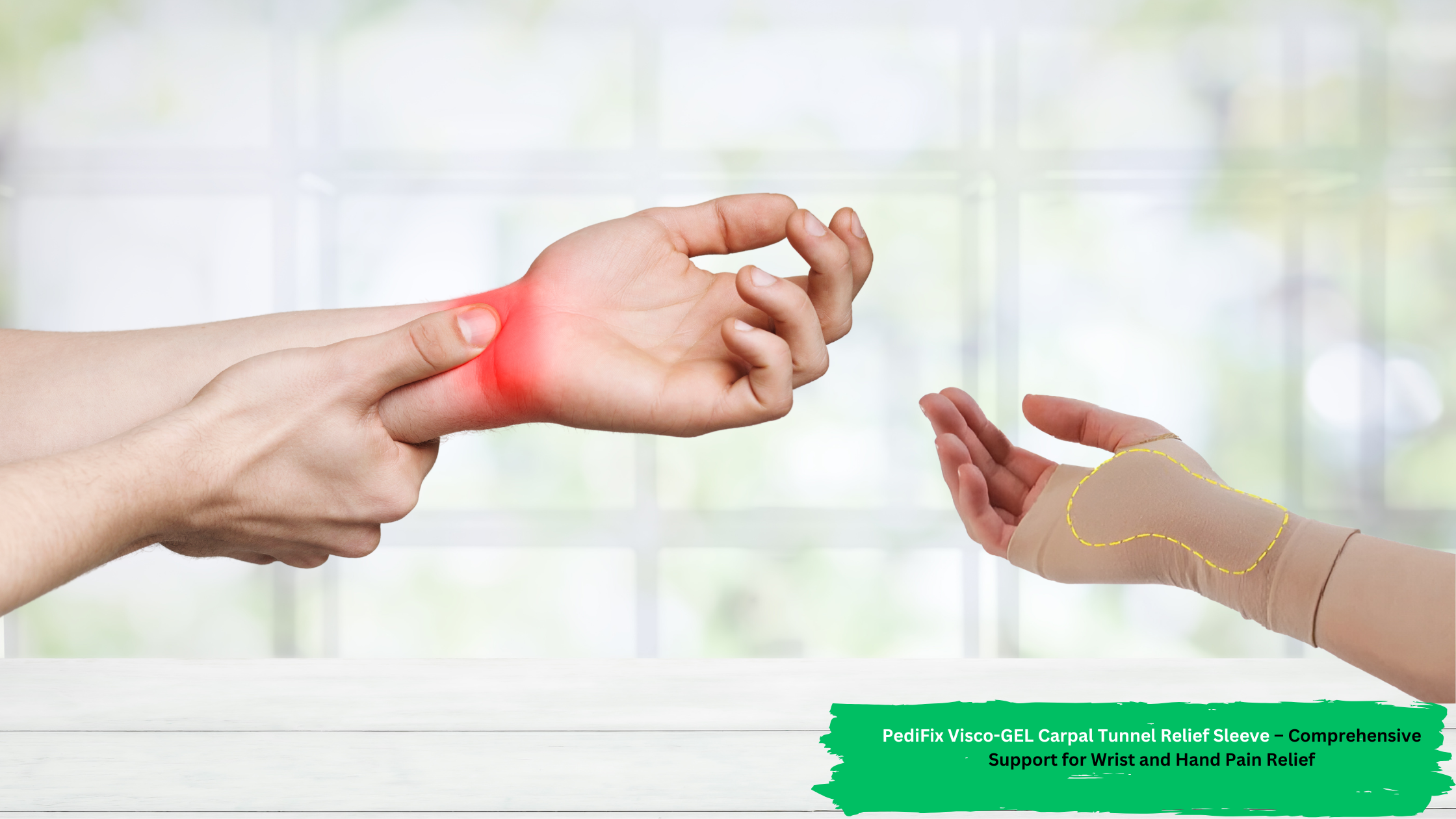 PediFix Visco-Gel Carpal Tunnel Relief Sleeve – Wrist Support ...