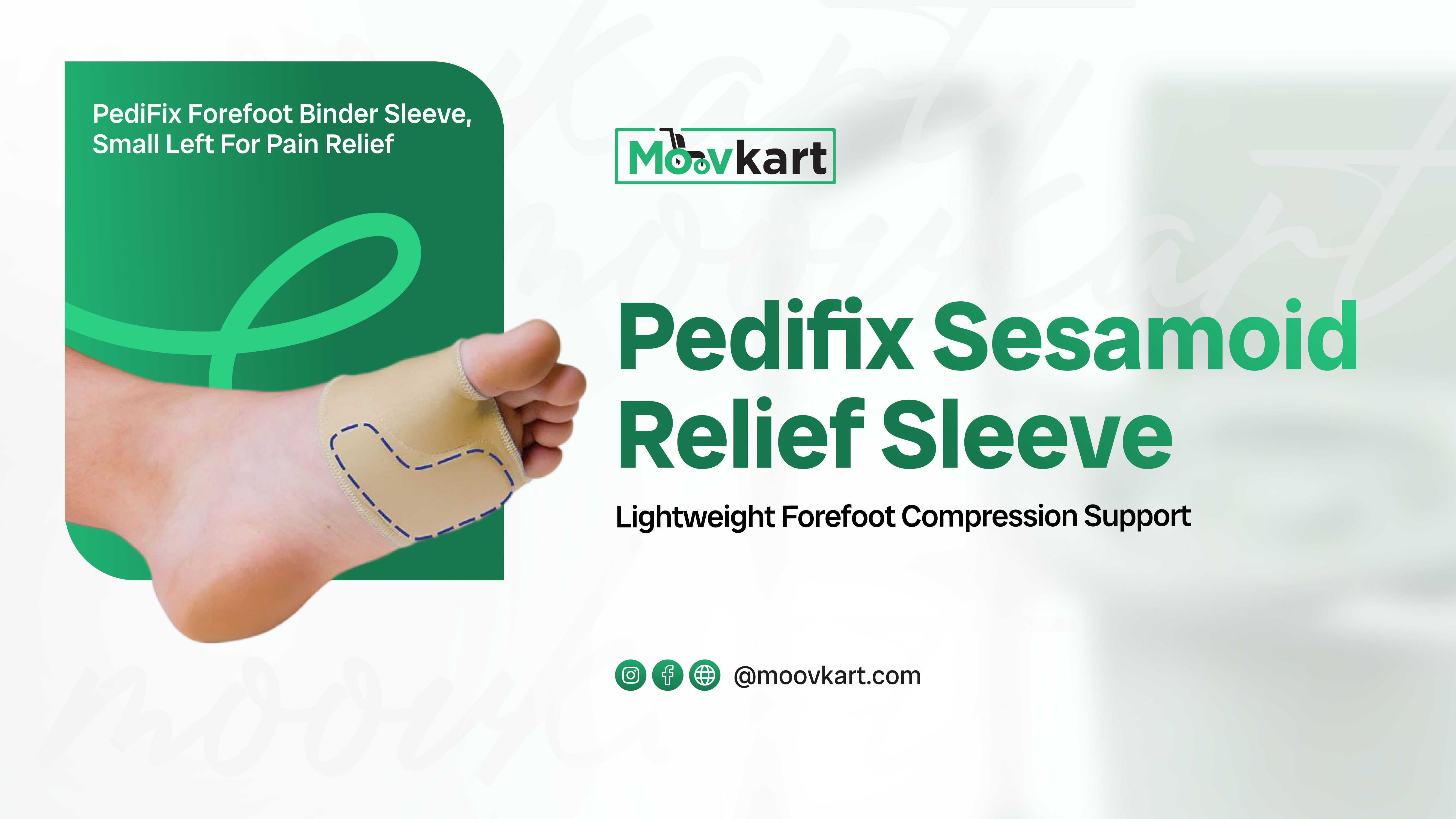Pedifix Sesamoid Relief Sleeve – Lightweight Forefoot Compression Supp ...
