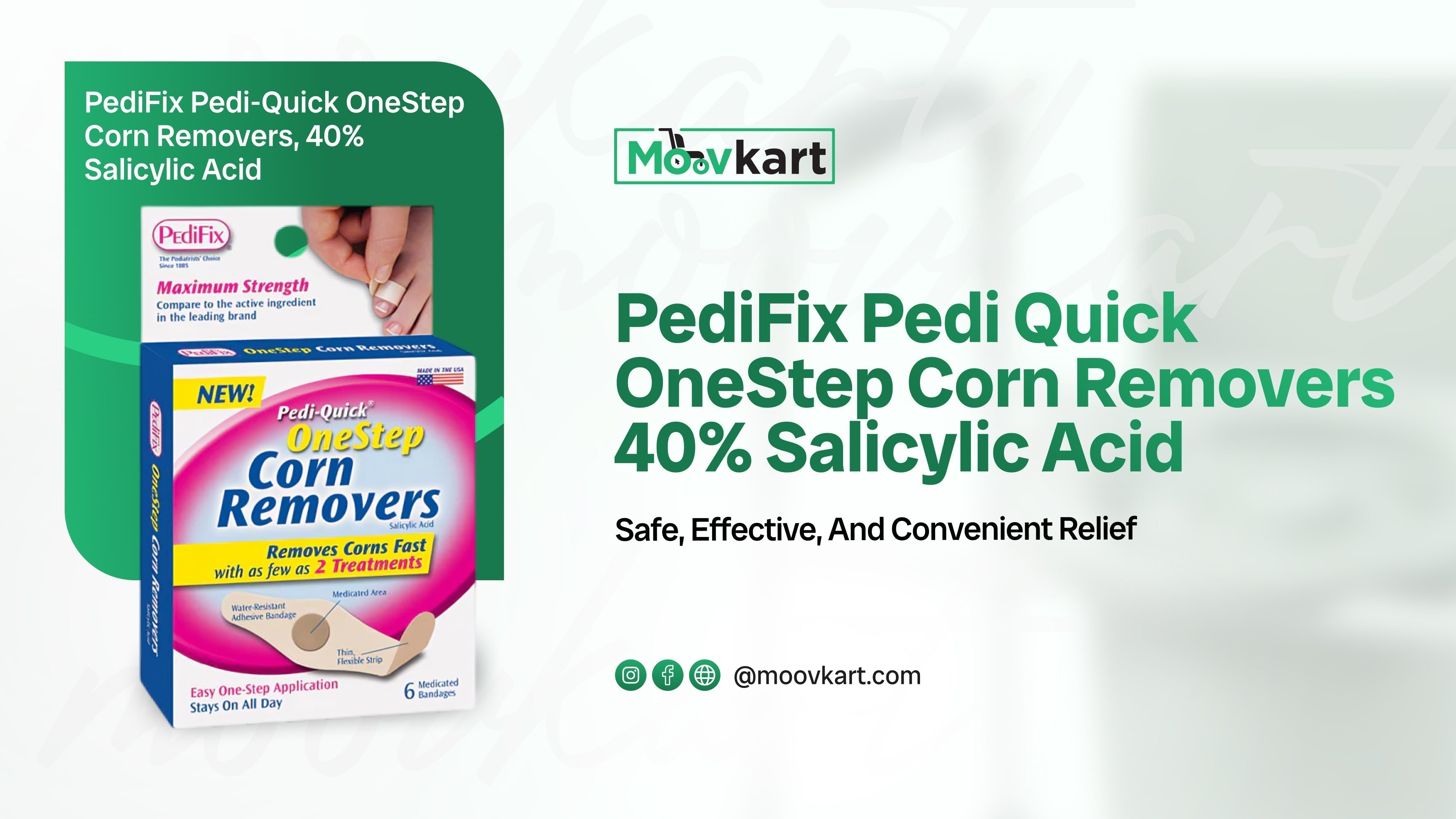 PediFix Pedi‑Quick OneStep Corn Removers, 40% Salicylic Acid – Safe, E ...