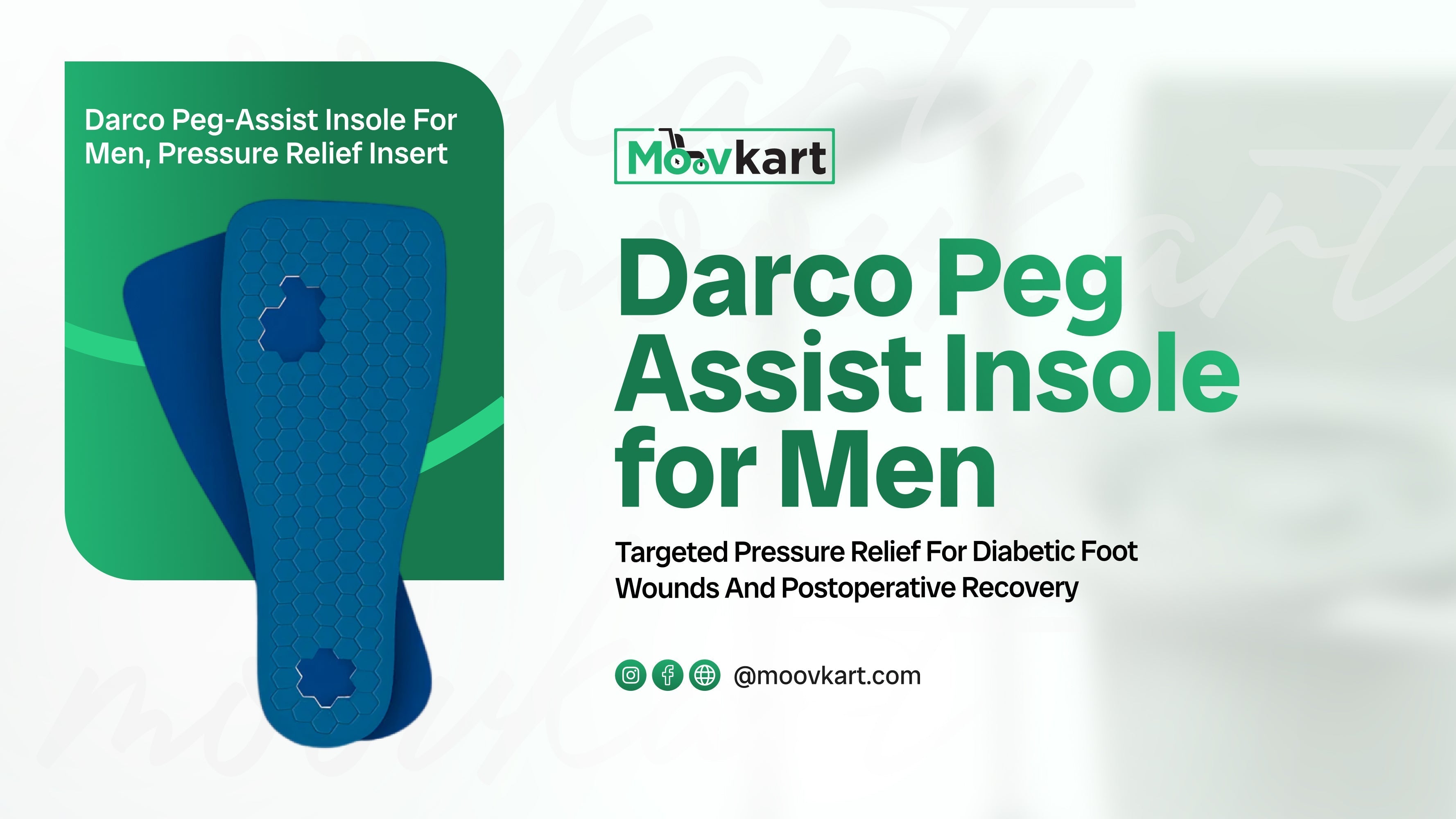 Darco Peg‑Assist Insole for Men – Targeted Pressure Relief for Diabeti ...