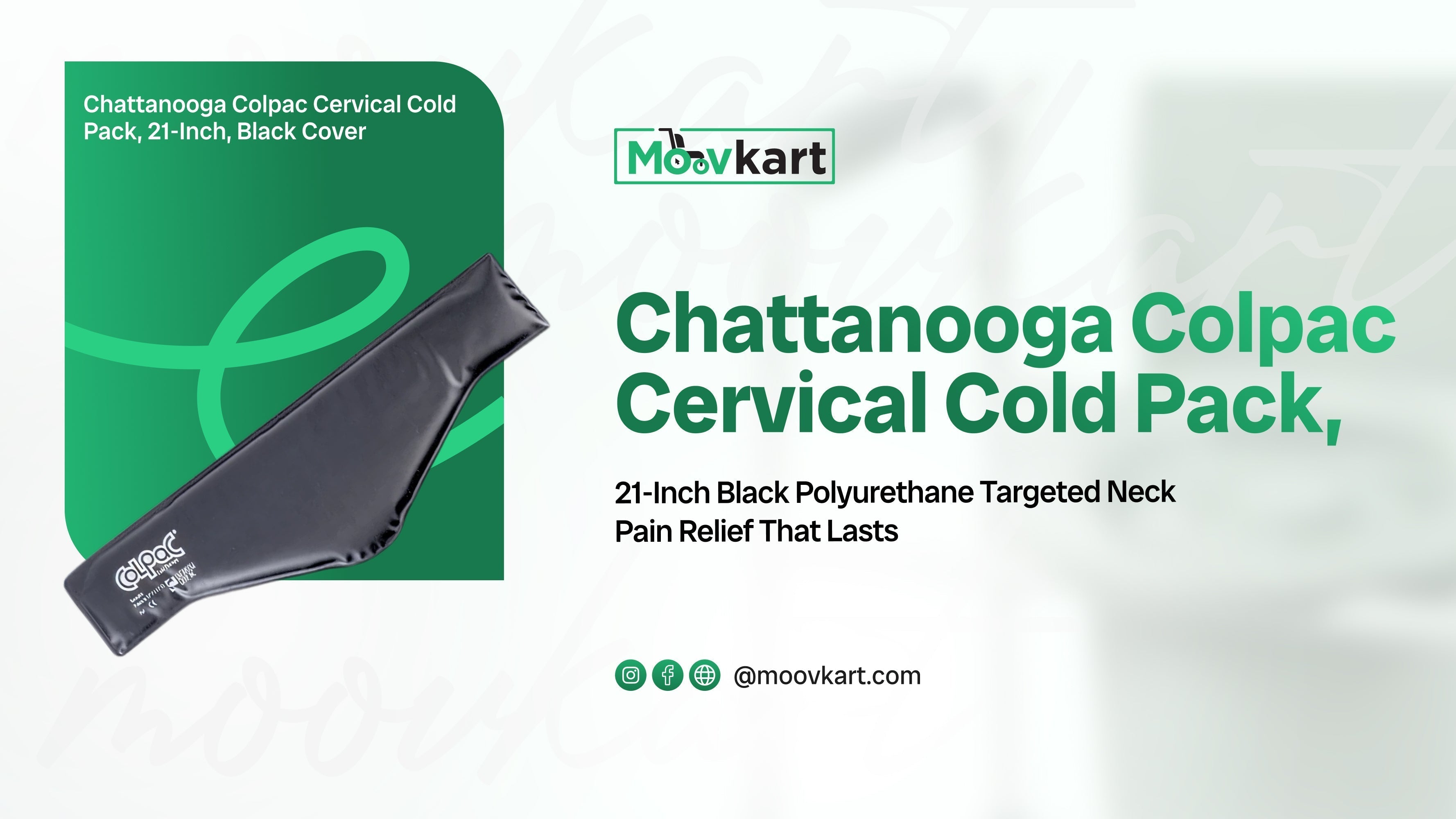 Chattanooga Colpac Cervical Cold Pack, 21-Inch Black Polyurethane – Ta ...