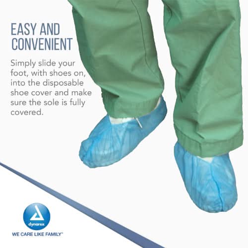 Dynarex Non Skid Surgical Shoe Covers Extra Large 50 Pair Blue ...