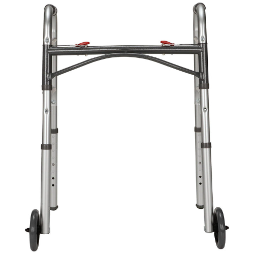 Drive Medical Folding Walker Adult 2 Button with 5 Inch Wheels ...