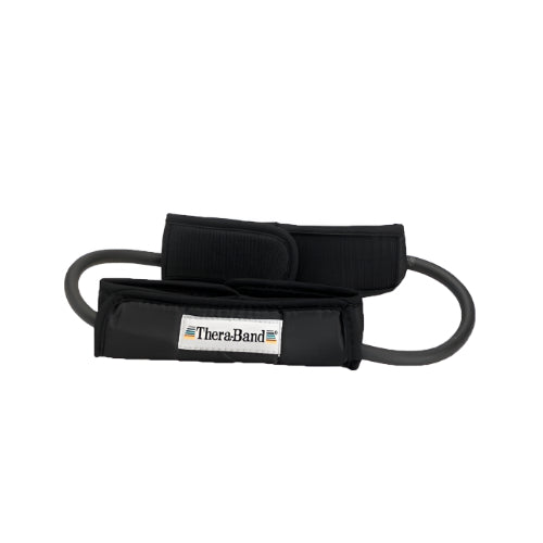 Thera-Band Resistance Loop Exercise Tubing with Padded Cuffs Black ...