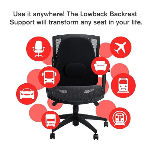 ObusForme Ergonomic Orthopedic Low Back Backrest, Black, 2 Pack ...