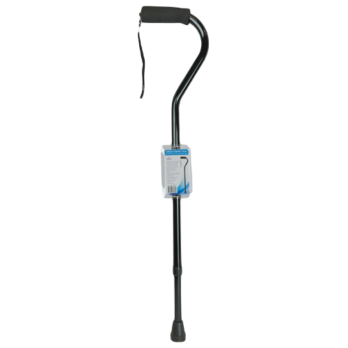 Blue Jay Offset Walking Cane with Soft Foam Handle, Black - Moovkart.com