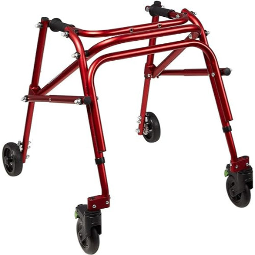 Circle Specialty KLIP Walker, Small Red 4-Wheel Mobility Support ...
