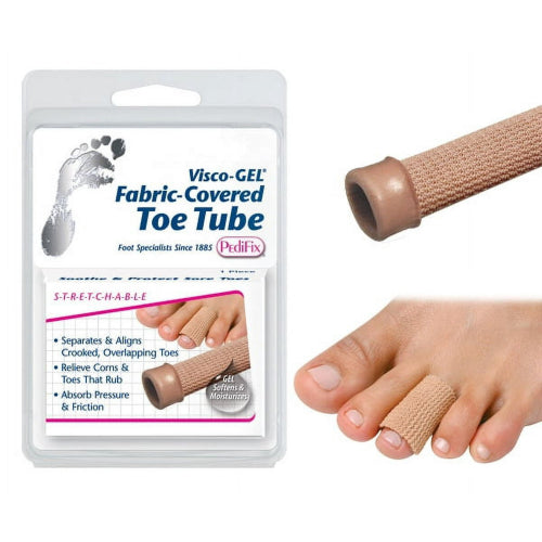 PediFix Visco-GEL Fabric Covered Toe Tube, Large - Moovkart.com
