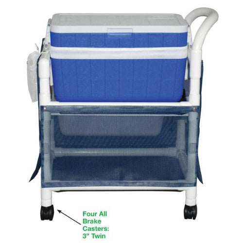 MJM International Hydration Cart with Storage Shelf and Skirt ...