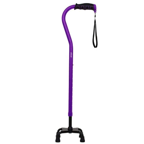 Vive Health Quad Walking Cane with 4-Prong Base Support, Purple ...