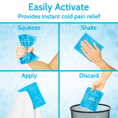 Vive Health Arctic Flex Instant Cold Pack for Pain Relief, 24 Pack ...