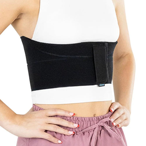 Vive Health Adjustable Rib Brace with Compression Support, Black ...